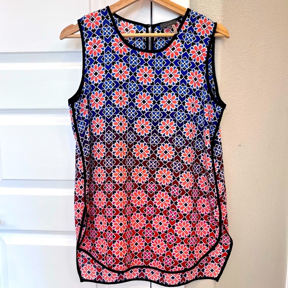 Vince Camuto | Tops | Vince Camuto Top Semi Sheer Red To Blue Grading ...